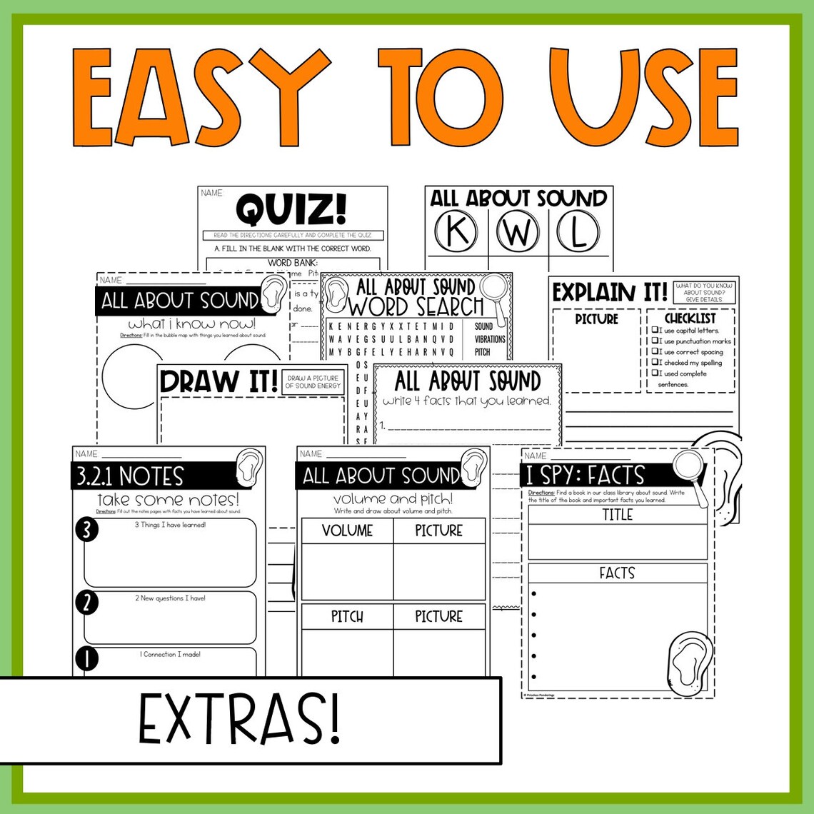 2nd Grade Science: Sound Energy Activities Science Experiments and ...