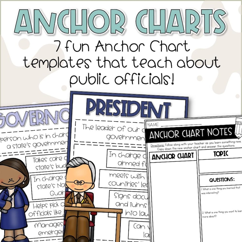 2nd Grade Social Studies Posters | Public Officials and Government ...