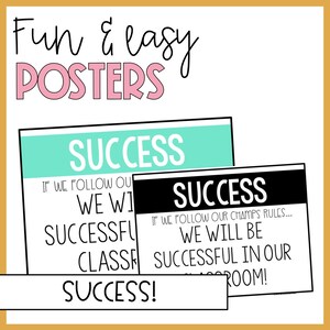 Classroom Management CHAMPS Posters - Etsy