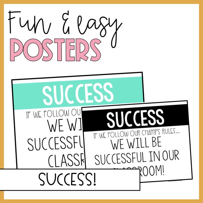 Classroom Management CHAMPS Posters - Etsy