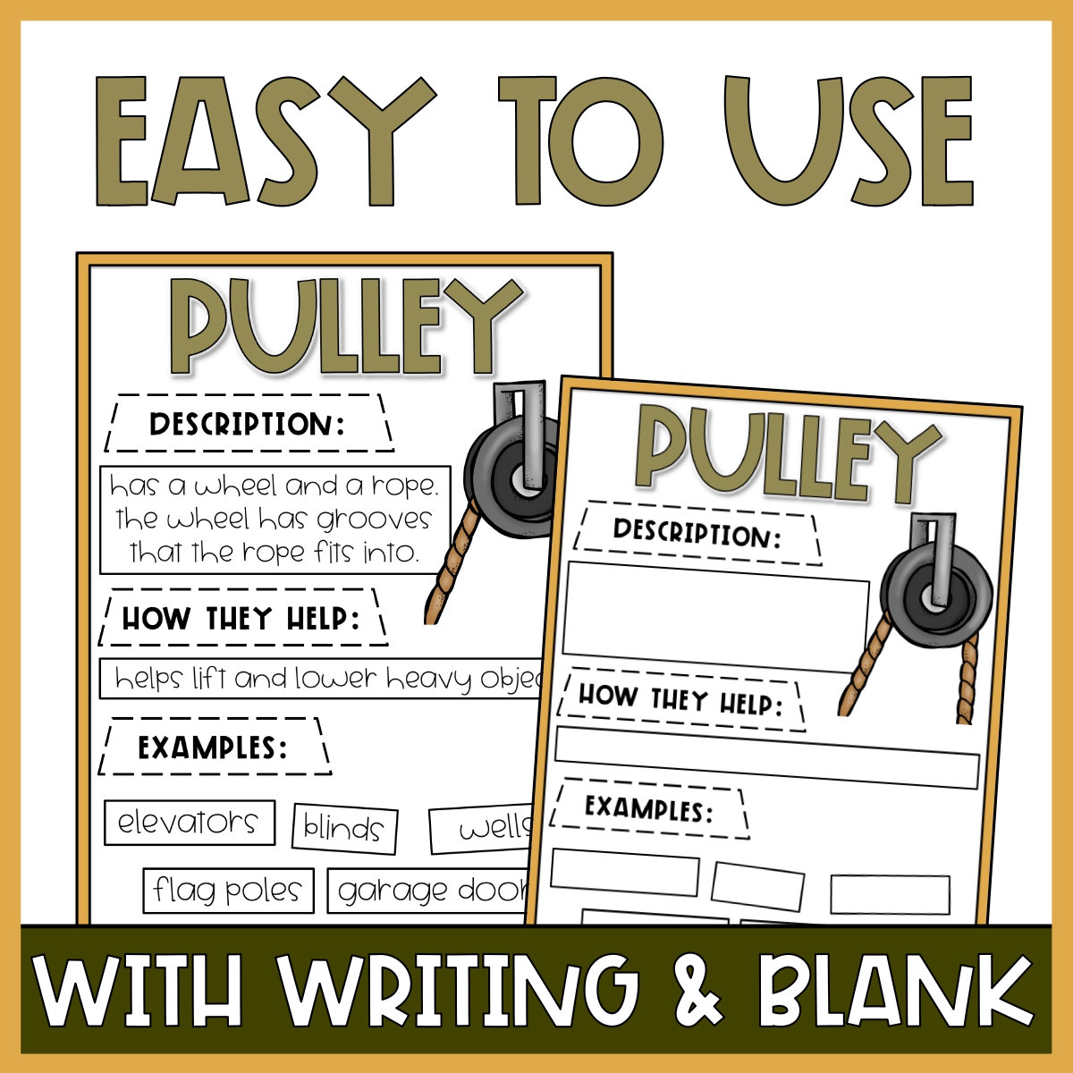 2nd & 3rd Grade Science Posters - Simple Machines Anchor Charts - Etsy