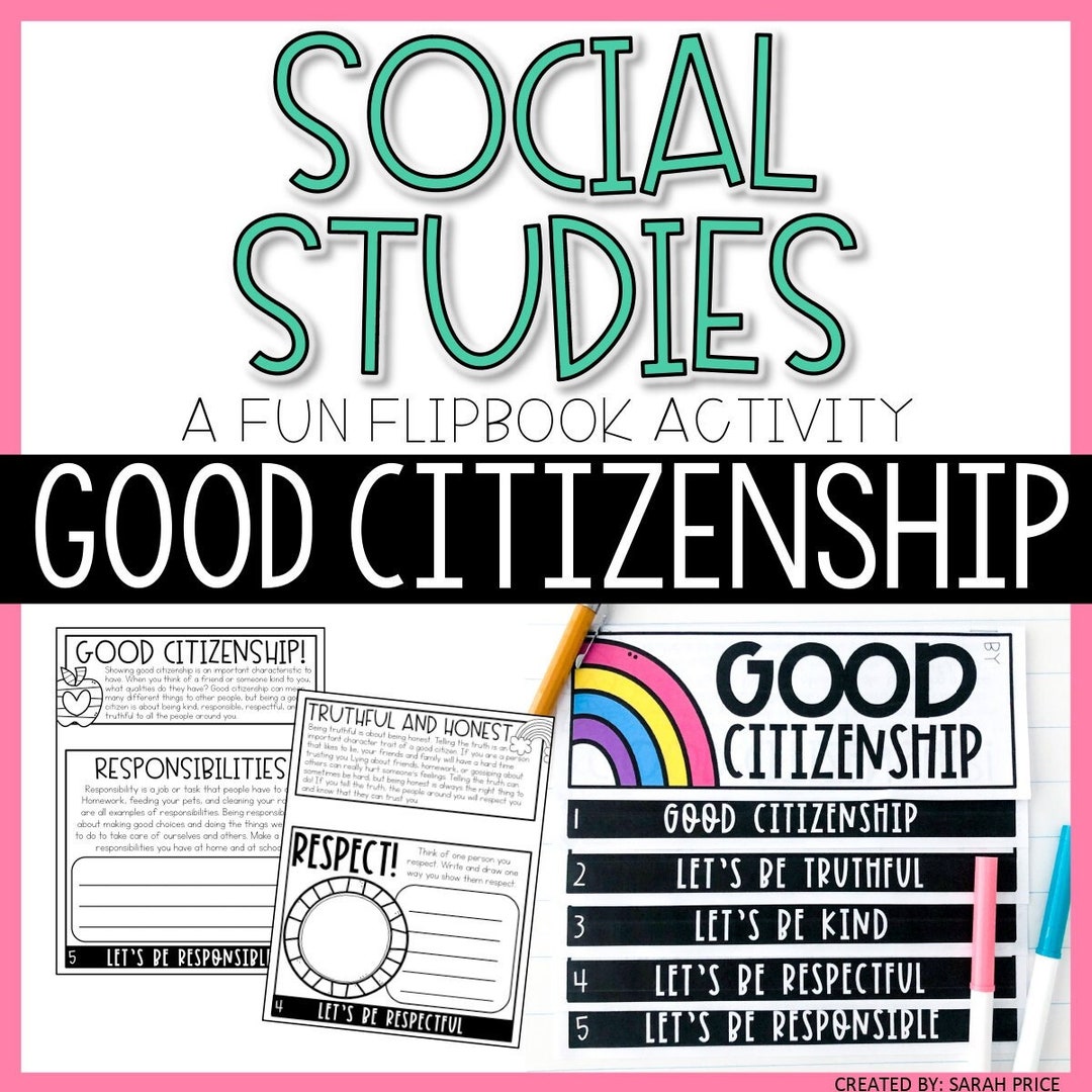 Good Citizenship Flipbook Activities - 2nd 3rd Grade Social Studies ...