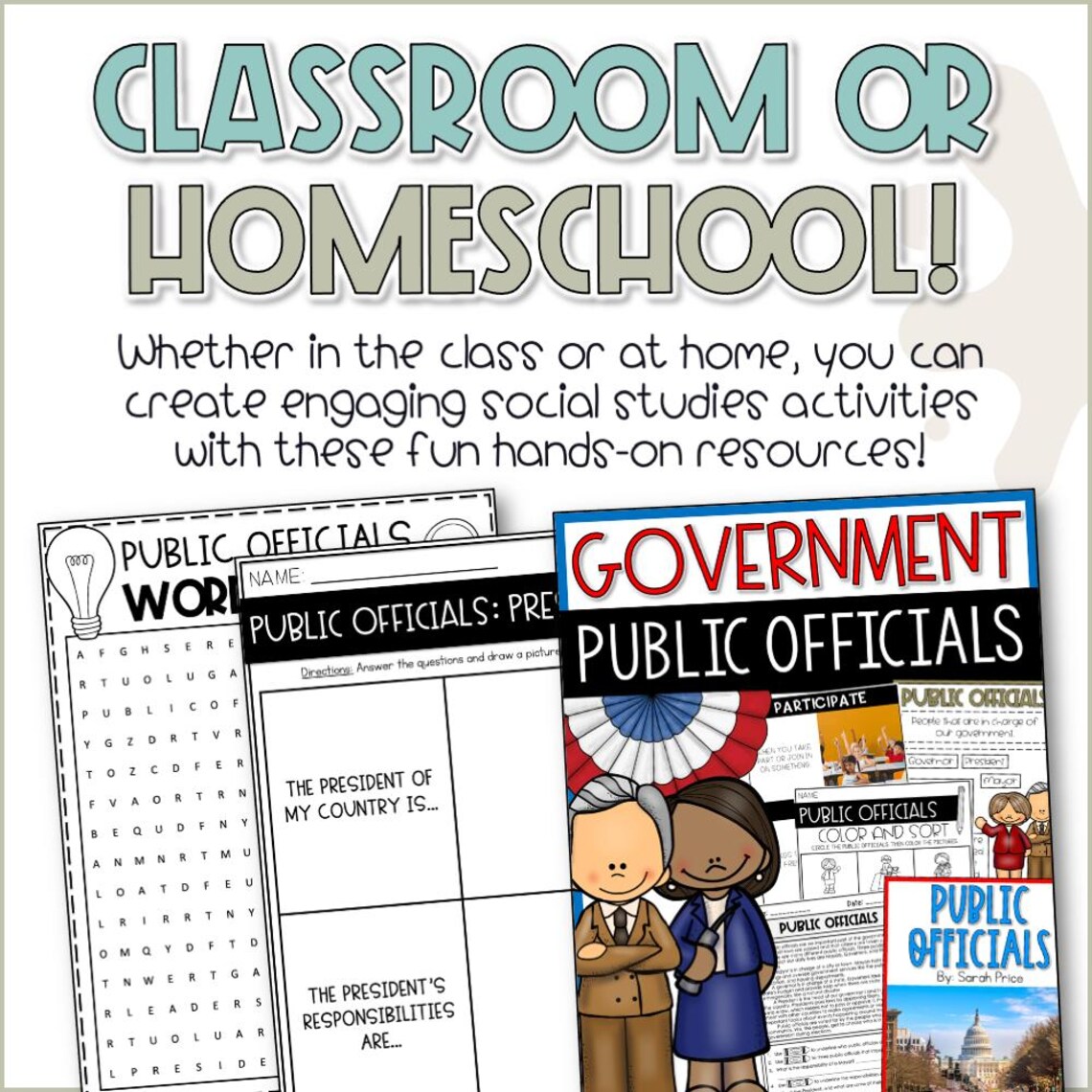 2nd Grade Social Studies Posters | Public Officials and Government ...