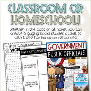 2nd Grade Social Studies Posters | Public Officials and Government ...