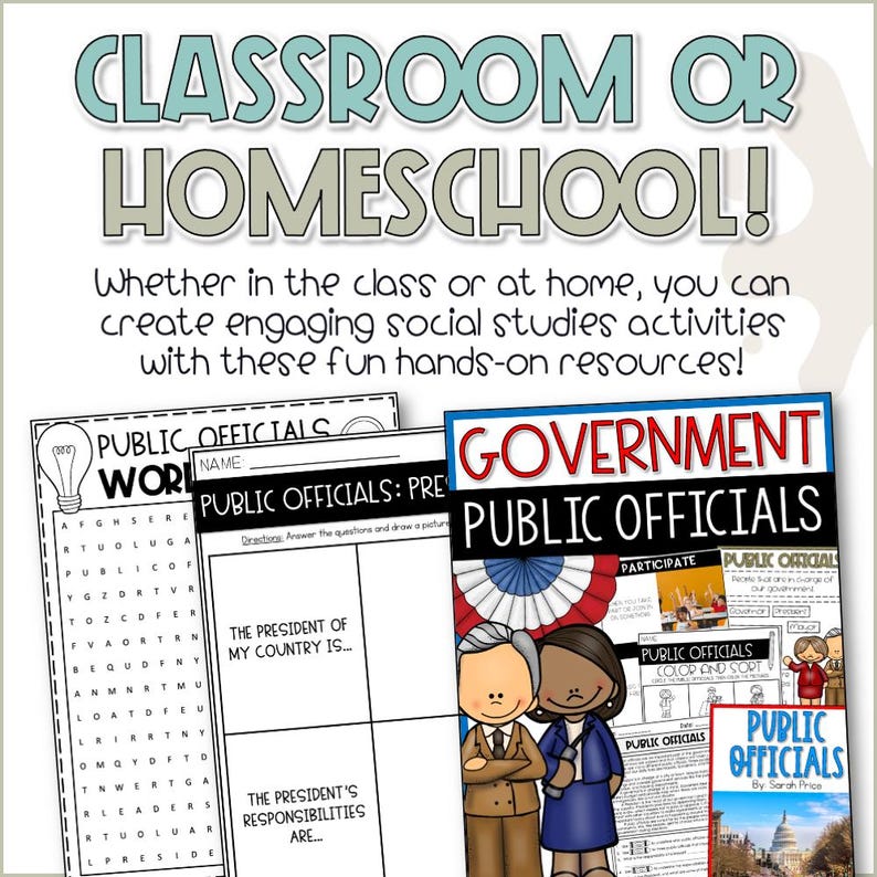2nd Grade Social Studies Posters | Public Officials and Government ...