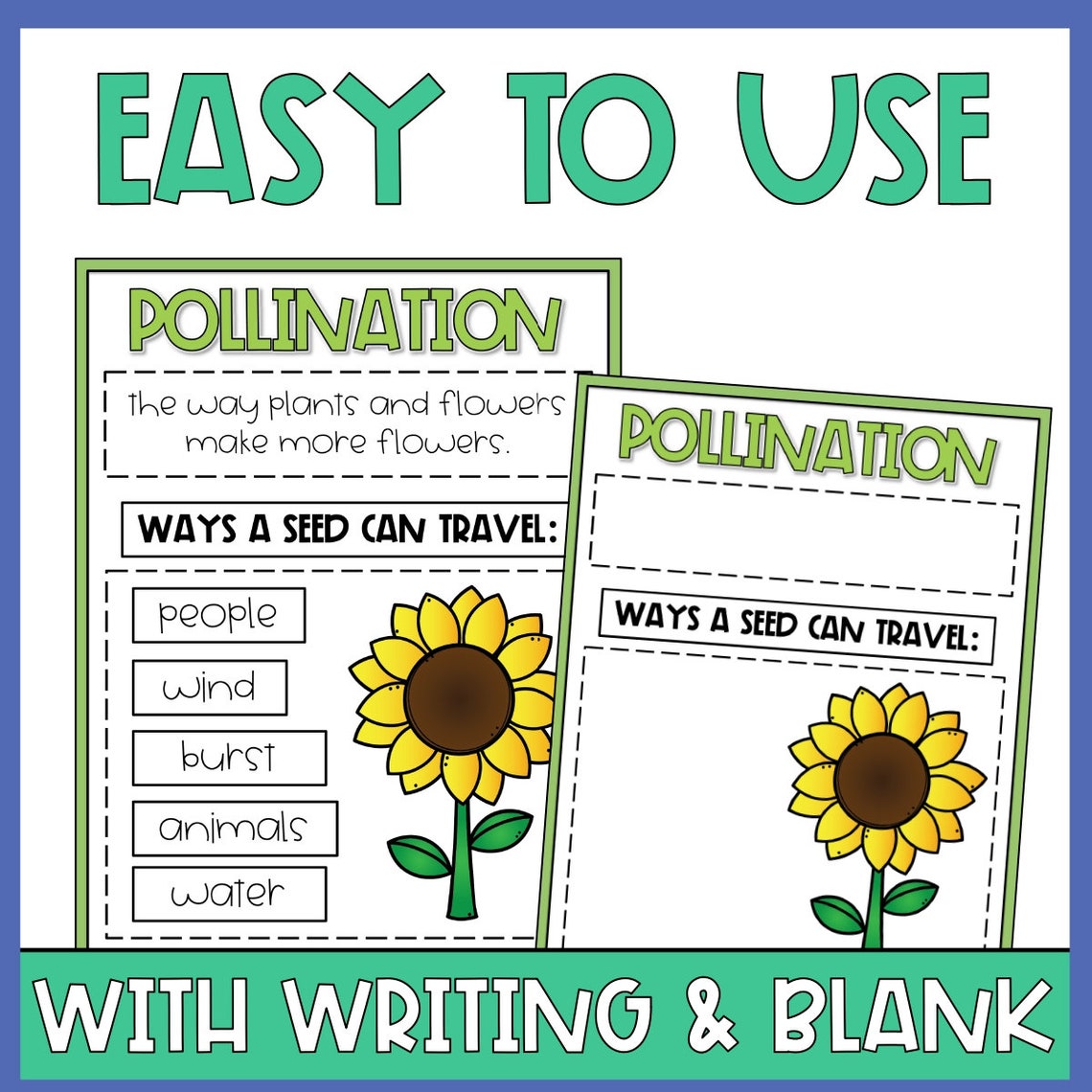 3rd Grade Science Anchor Charts Parts of a Flower and Pollination ...