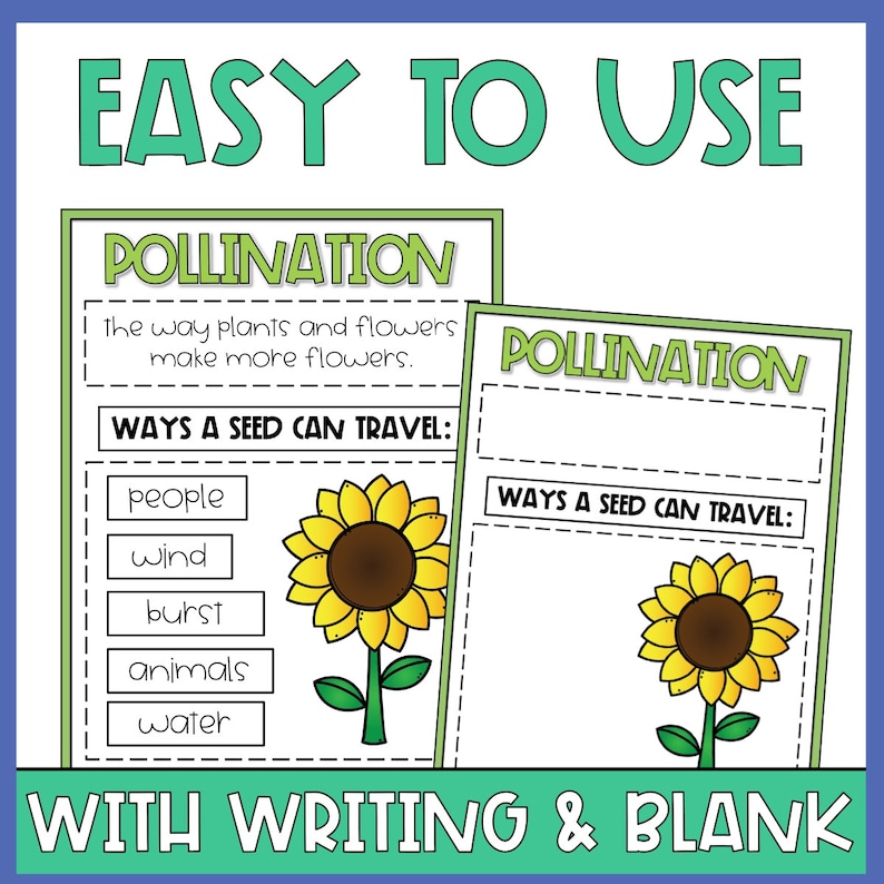 3rd Grade Science Anchor Charts Parts of a Flower and Pollination ...