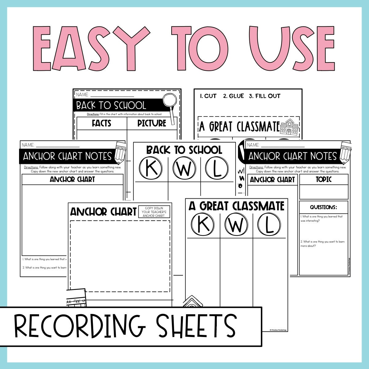 Back to School Anchor Charts and Classroom Rules Posters - Etsy