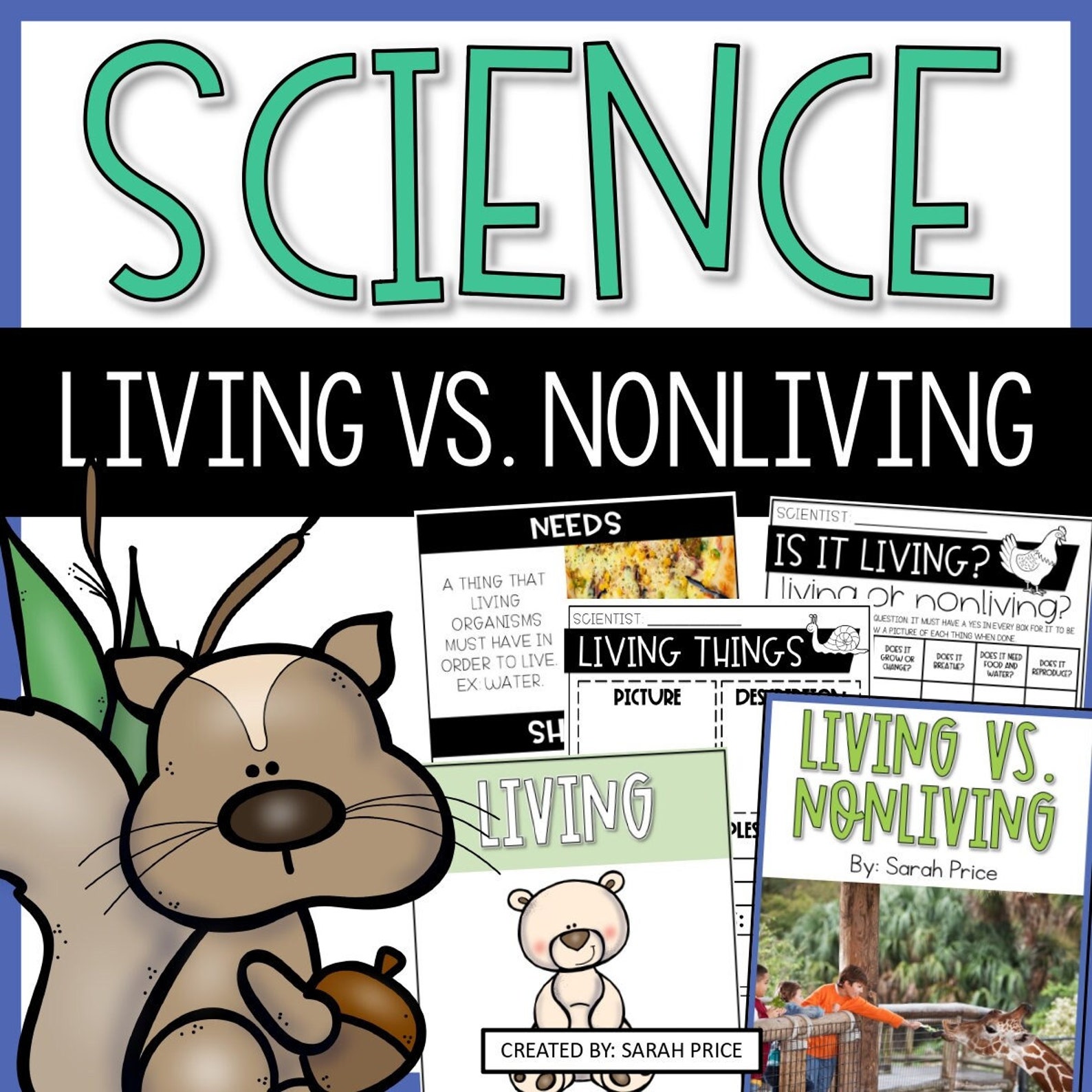 1st 2nd Grade Life Science Living Non-living Things Activities Lessons ...
