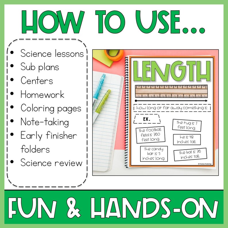 Measurement Length Anchor Charts and Nonstandard and Standard Posters ...