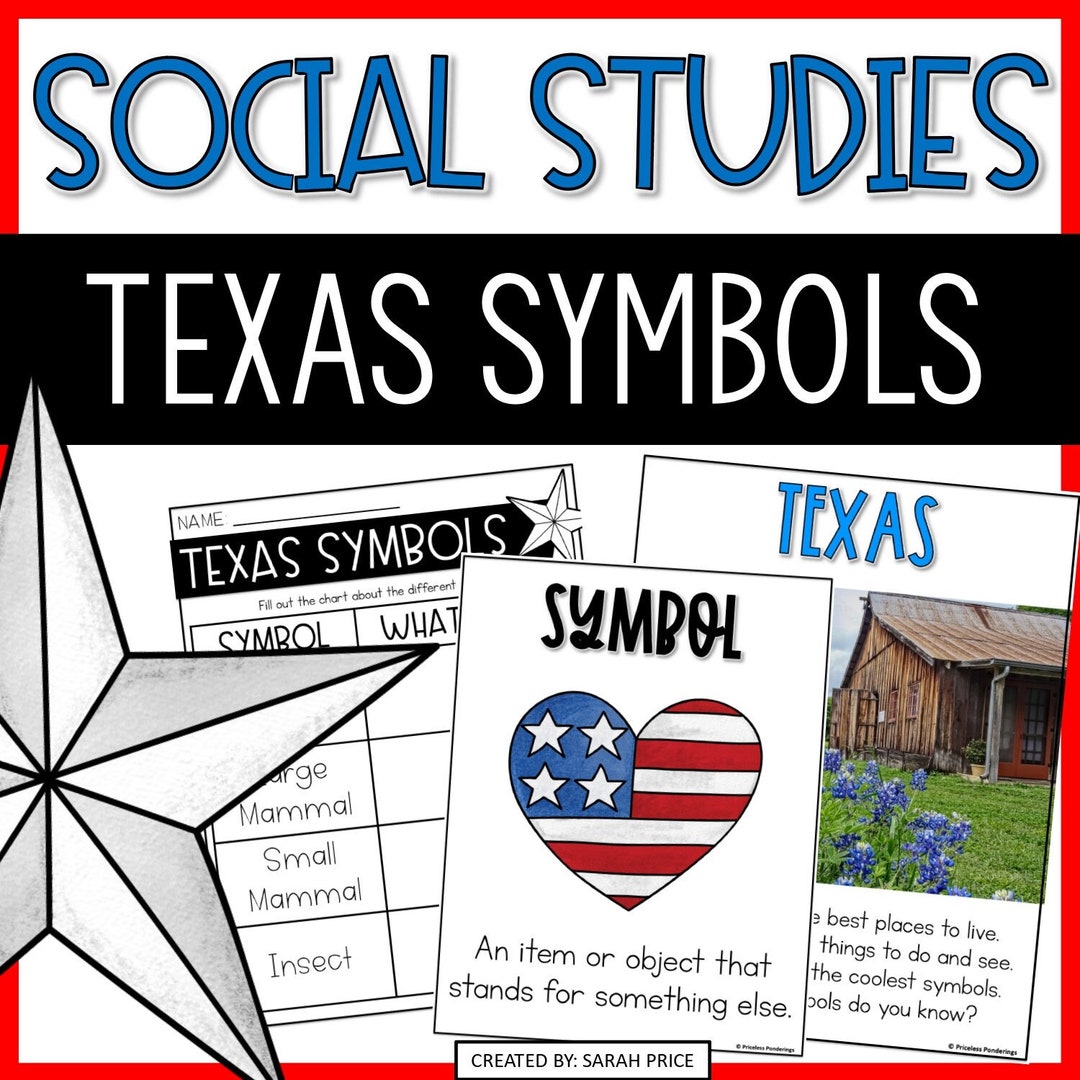 Texas Symbols Activities, Worksheets Lessons - 1st & 2nd Grade Social ...