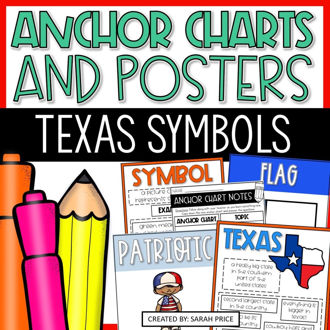 Texas Symbols and Texas State History Anchor Charts and Posters - Etsy