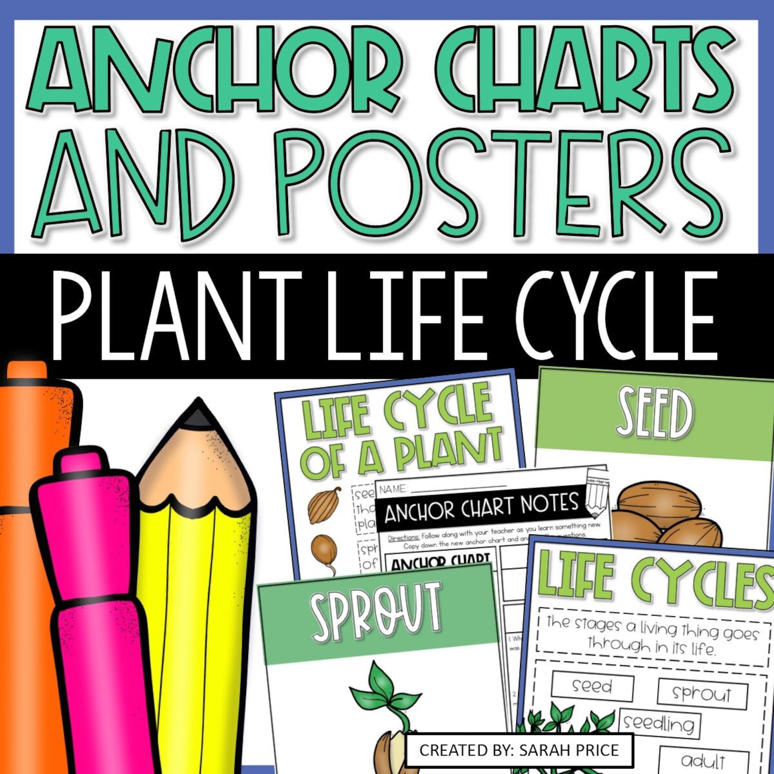 Life Cycle of a Plant Anchor Charts - 2nd 3rd Grade Life Science ...
