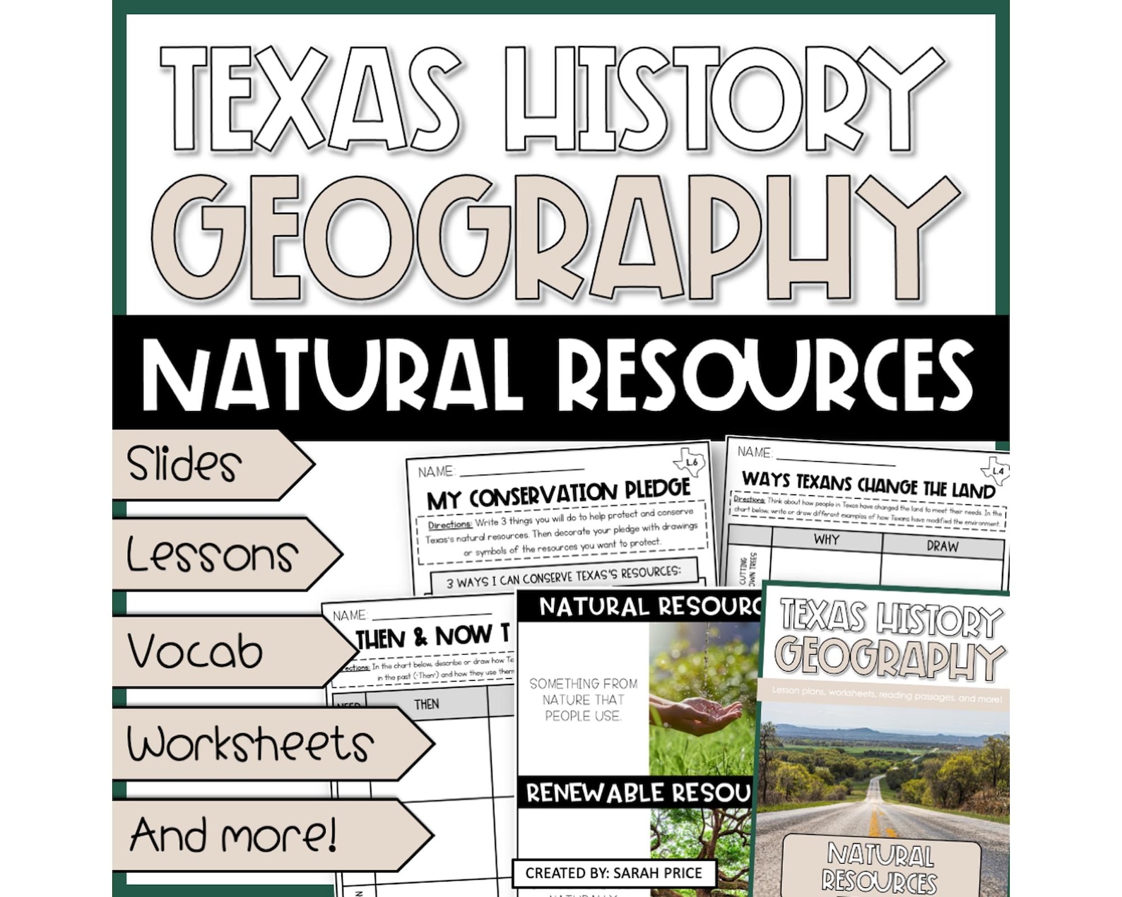 Natural Resources Worksheets – 4th Grade Texas Social Studies TEKS Unit ...