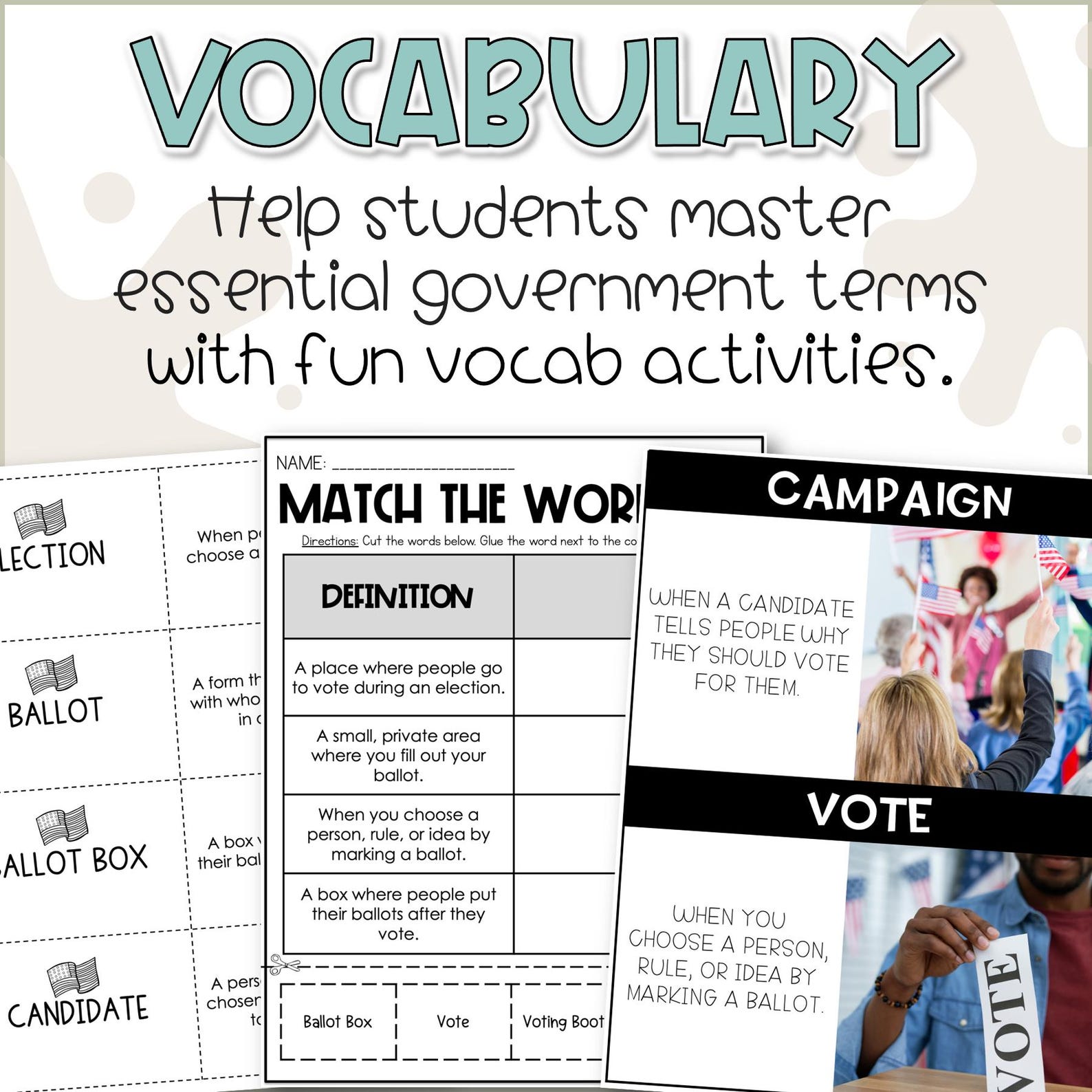 Classroom Mock Election Activities | Student Government | 2nd - 4th ...