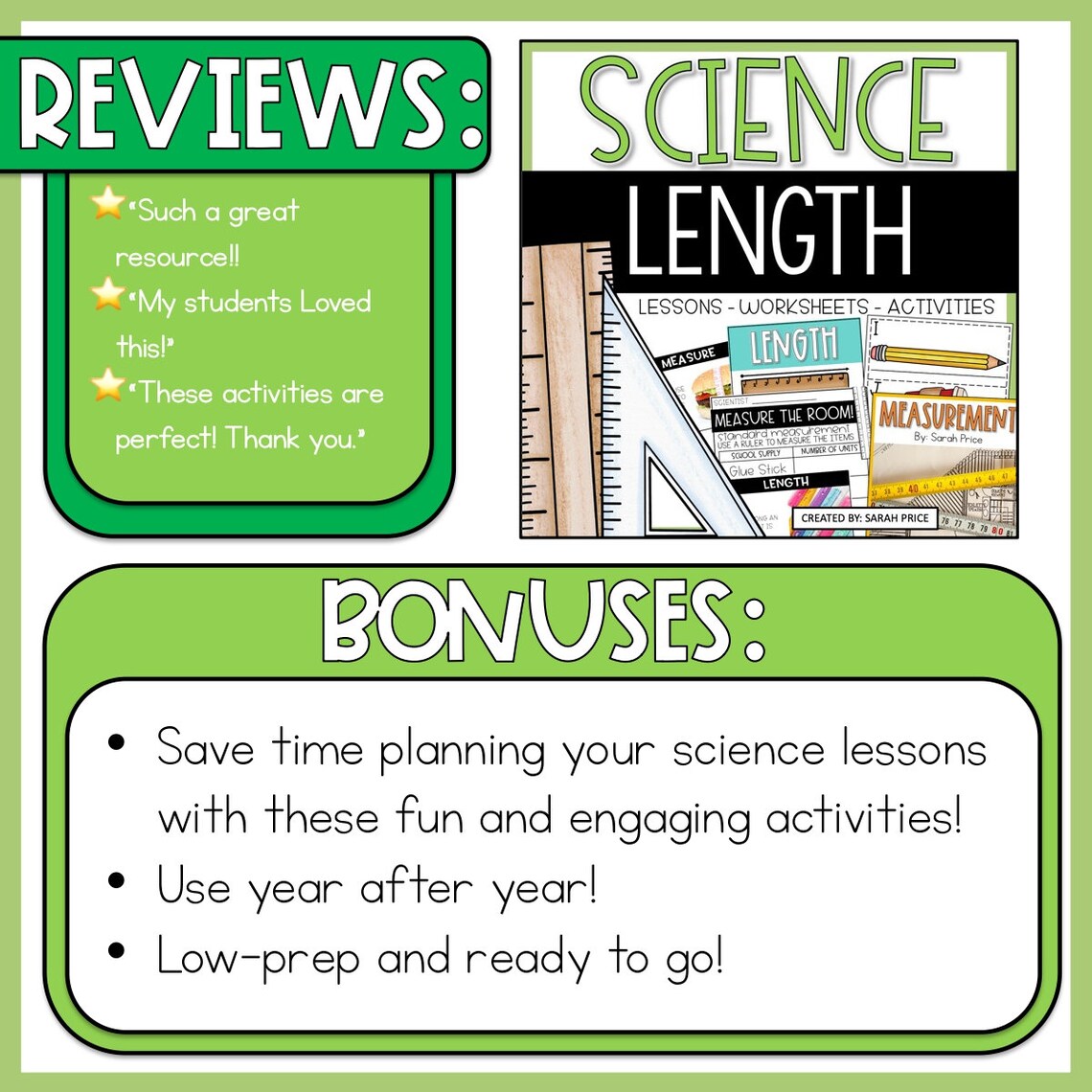 Measurement Length Anchor Charts and Nonstandard and Standard Posters ...