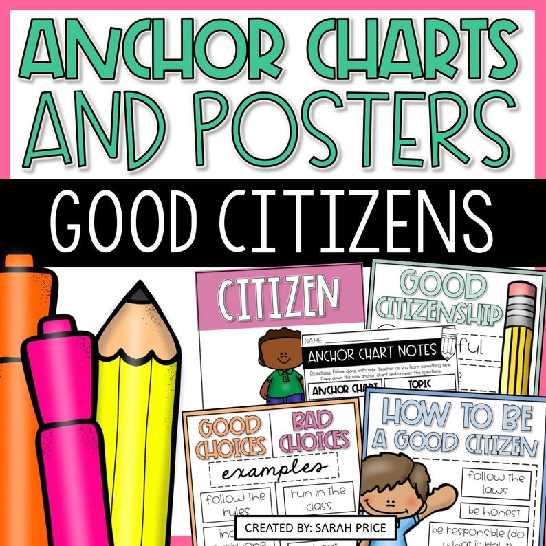 Citizenship Activities | Good Citizen Poster| Responsible Citizens ...