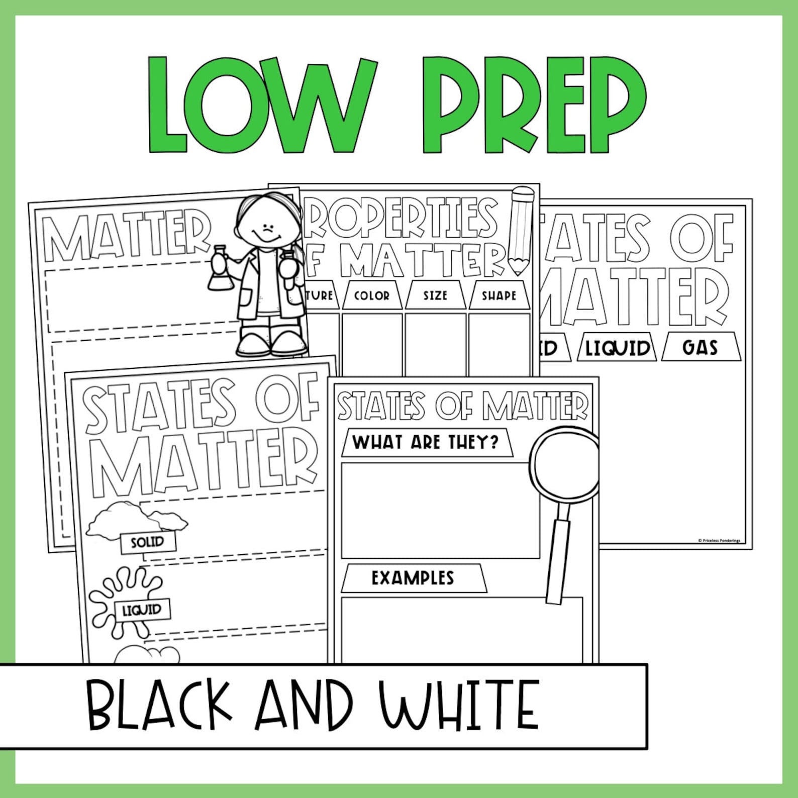 States of Matter Anchor Charts | States of Matter Worksheets Science ...