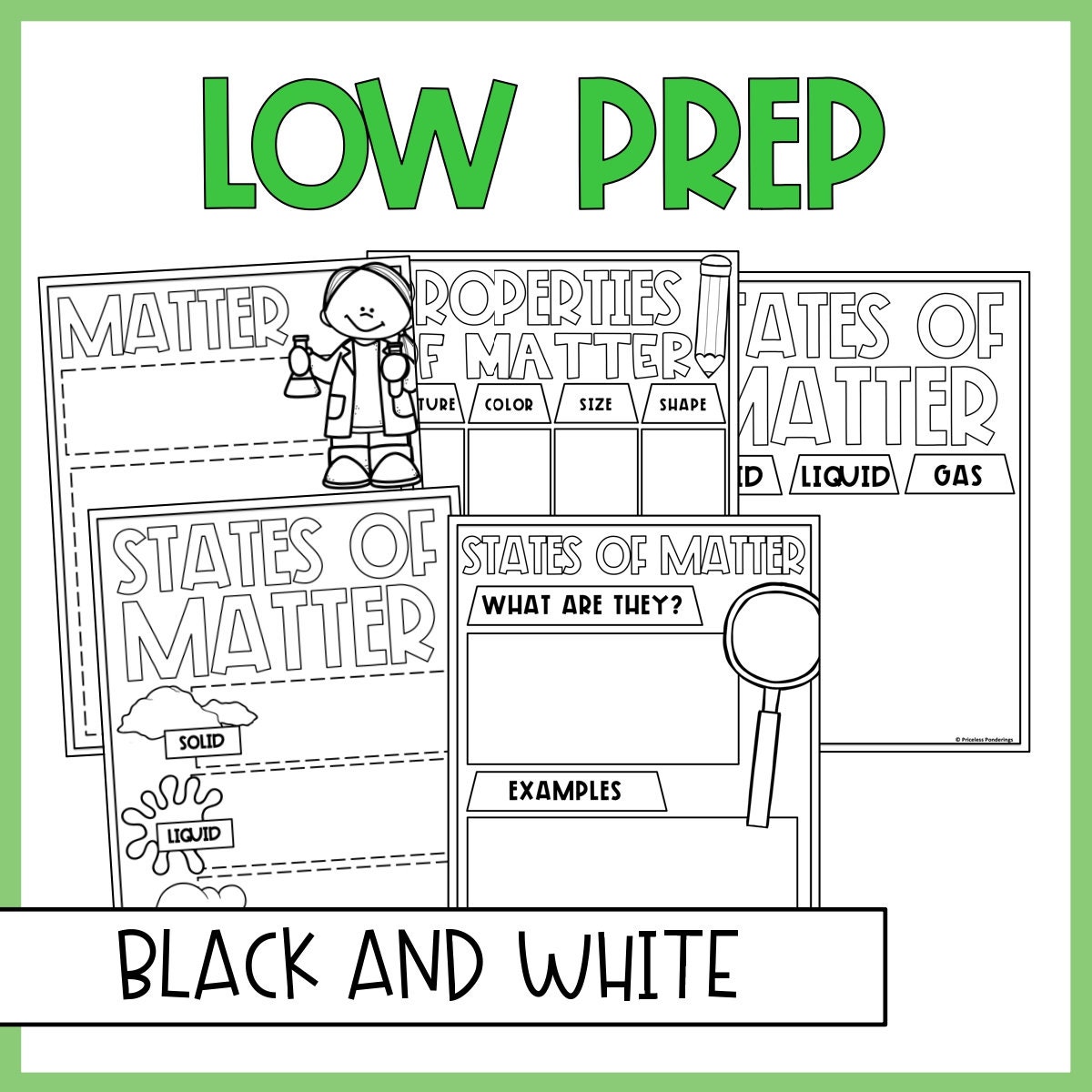 States of Matter Anchor Charts | States of Matter Worksheets Science ...