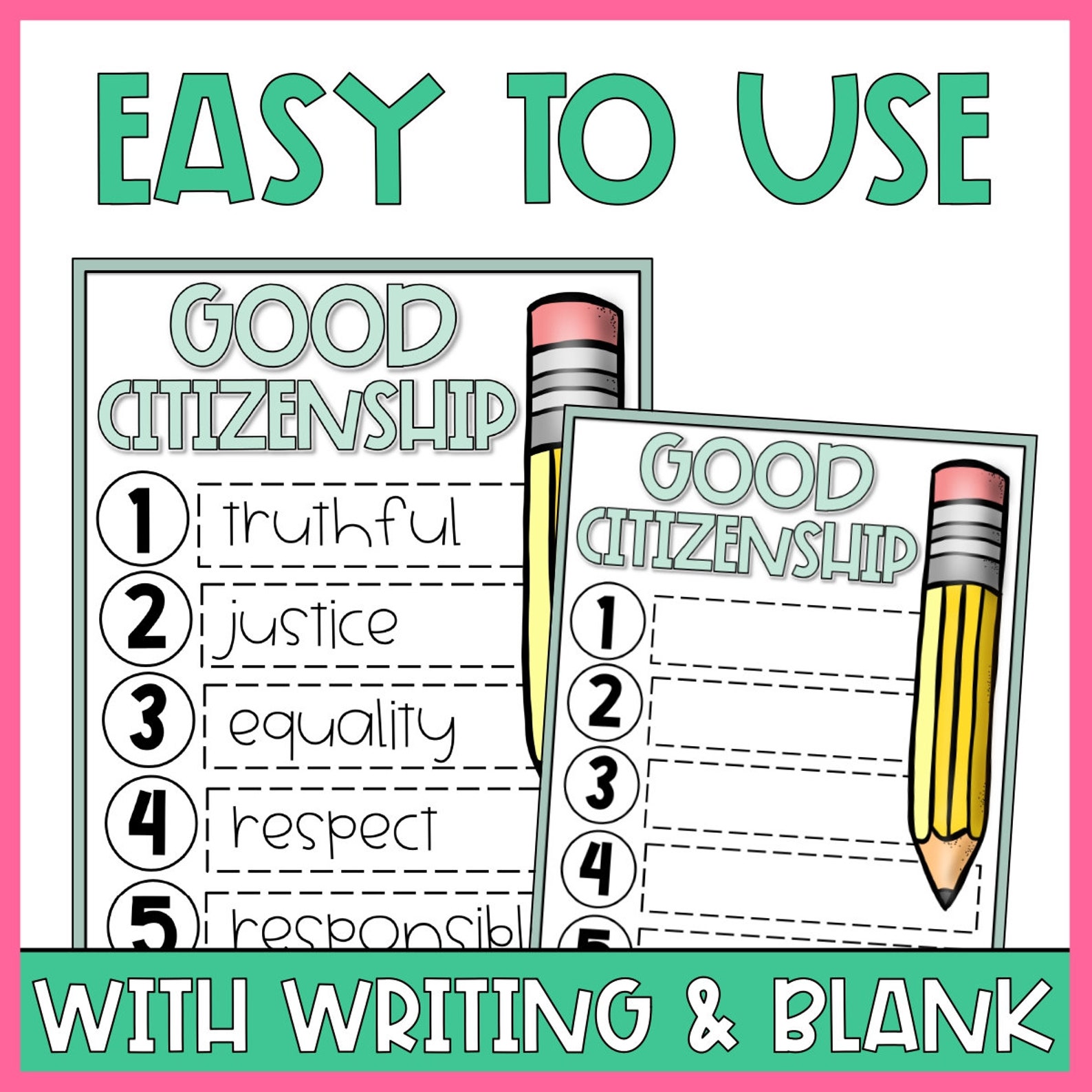 Citizenship Activities | Good Citizen Poster| Responsible Citizens ...