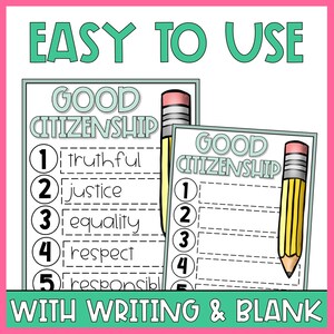 Citizenship Activities | Good Citizen Poster| Responsible Citizens ...