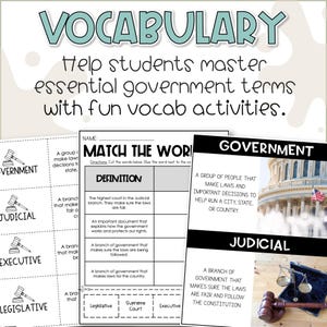 3 Branches of Government Activities 2nd Grade Social Studies Worksheets ...