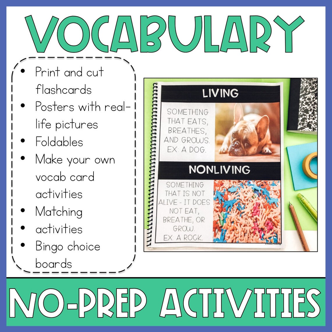 1st 2nd Grade Life Science Living Non-living Things Activities Lessons ...