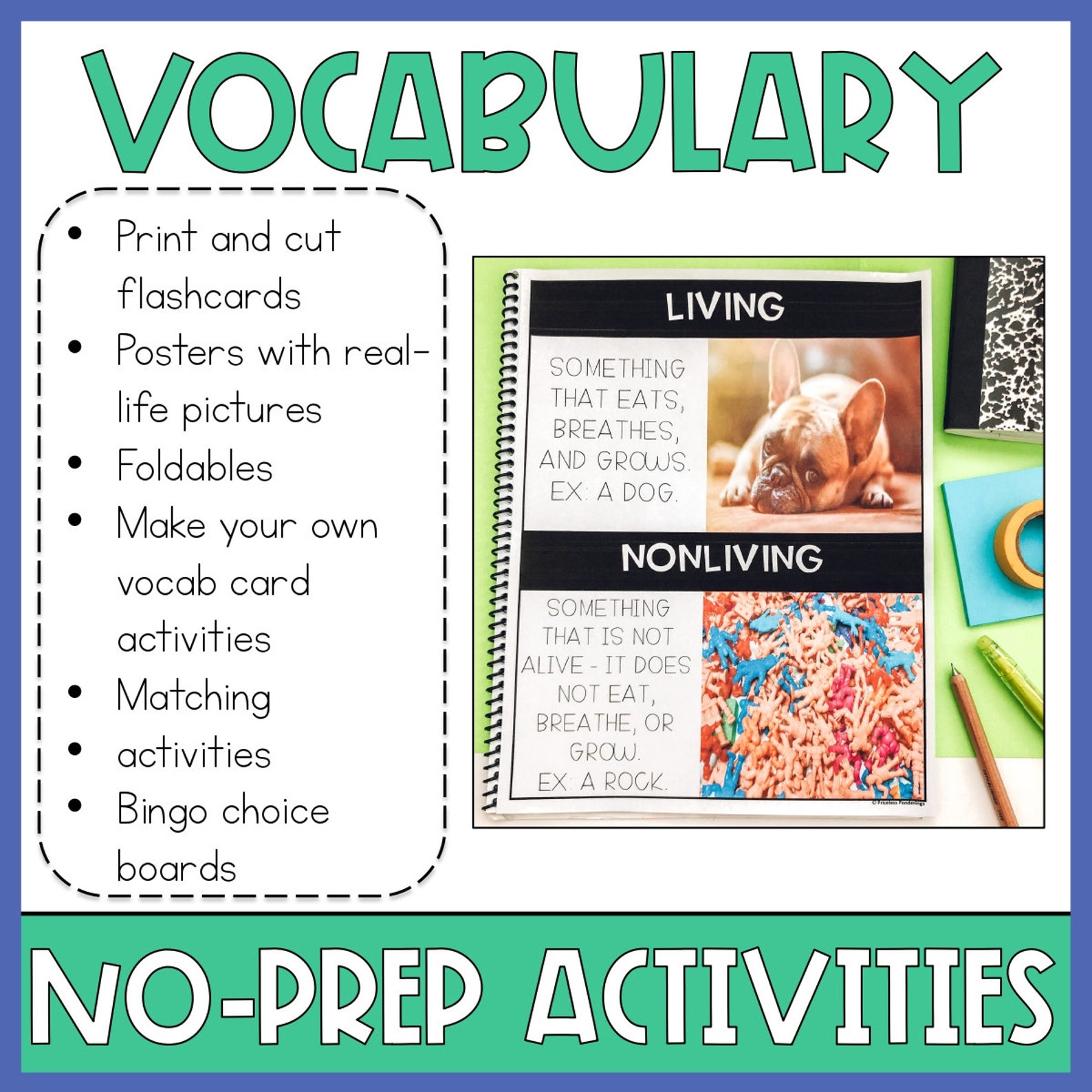 1st 2nd Grade Life Science Living Non-living Things Activities Lessons ...