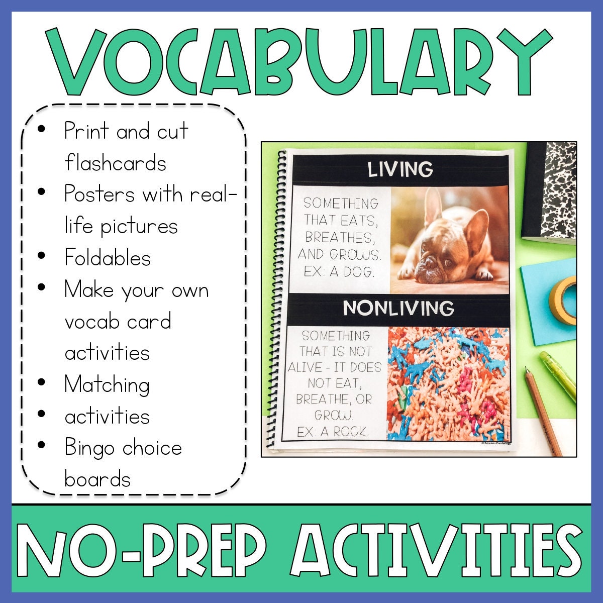 1st & 2nd Grade Life Science Worksheets Living and Non-living Things ...