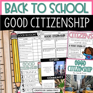 Citizenship Activities Good Citizen Responsible Citizens Back to School ...