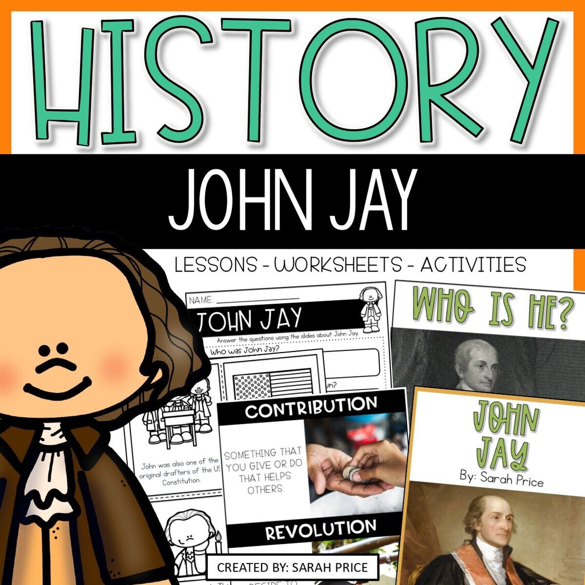 Founding Fathers John Jay Biography Activities and History Worksheets ...