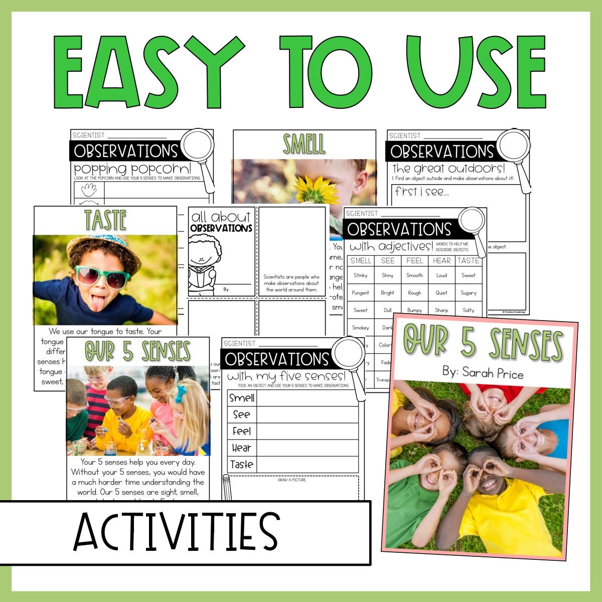 Five Senses Activities | Science Observations | 5 Senses Activities ...