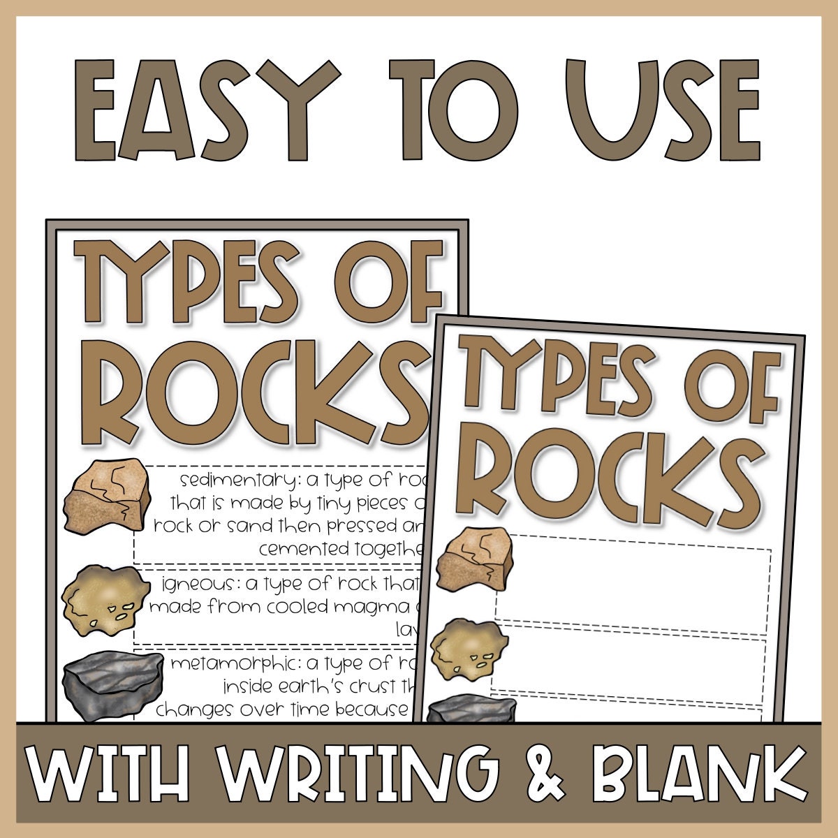 2nd 3rd Grade Earth Science Posters - Types of Rocks & Minerals Anchor ...