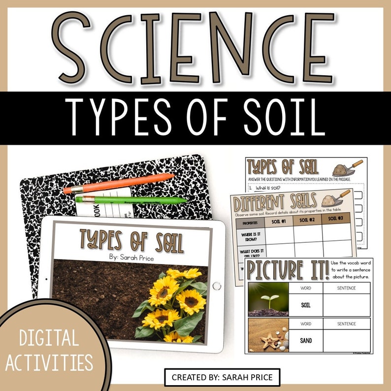 2nd & 3rd Grade Earth Science - Types of Soil Digital Activities - Etsy