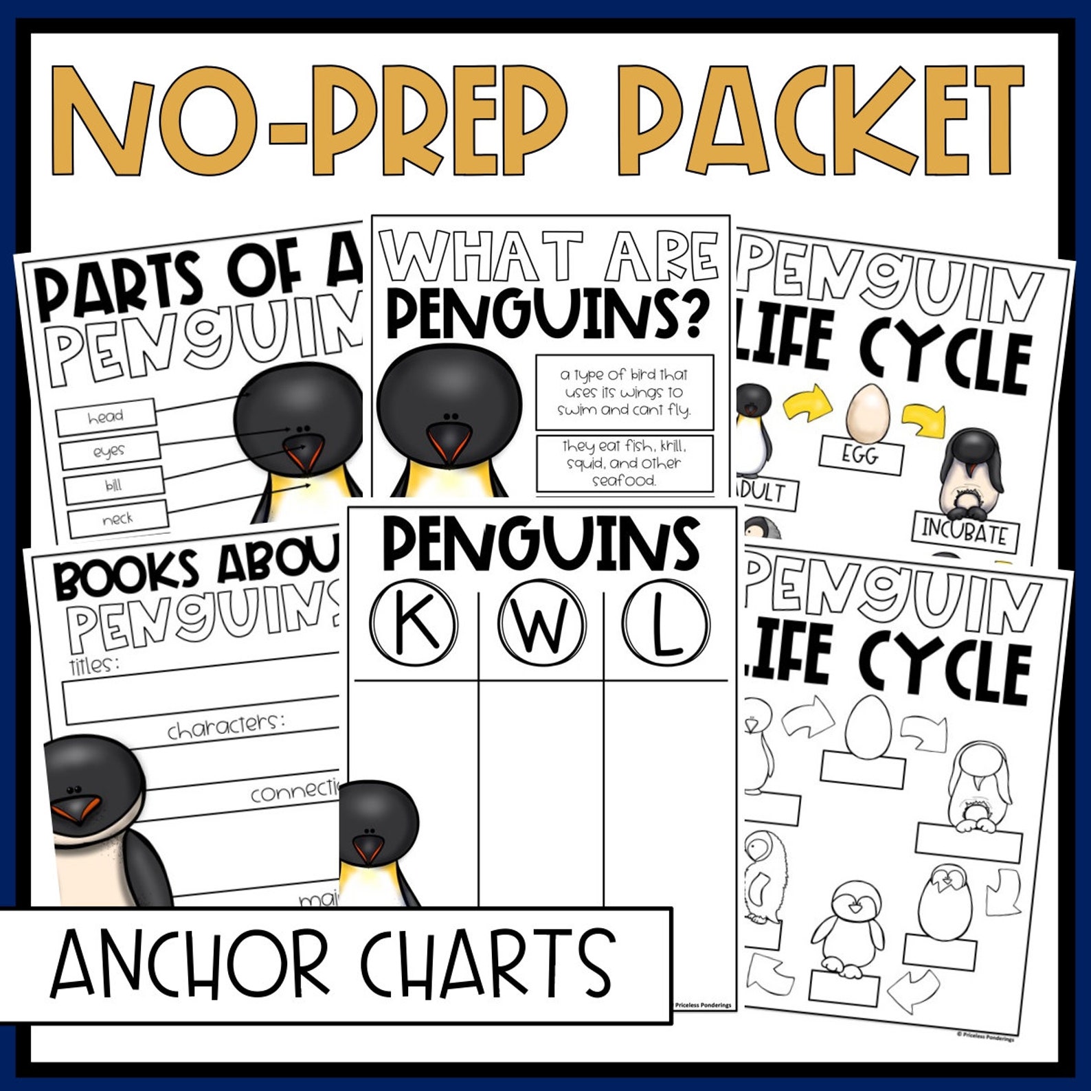 2nd 3rd Grade Penguin Activities - January Science, Math & Literacy ...