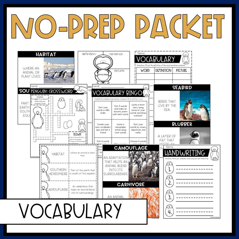 2nd 3rd Grade Penguin Activities January Science, Math & Literacy ...