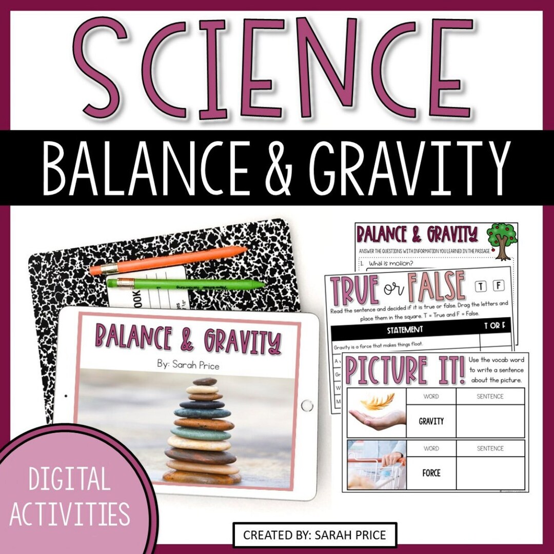Balance Gravity - 2nd & 3rd Grade Science Digital Activities - Etsy
