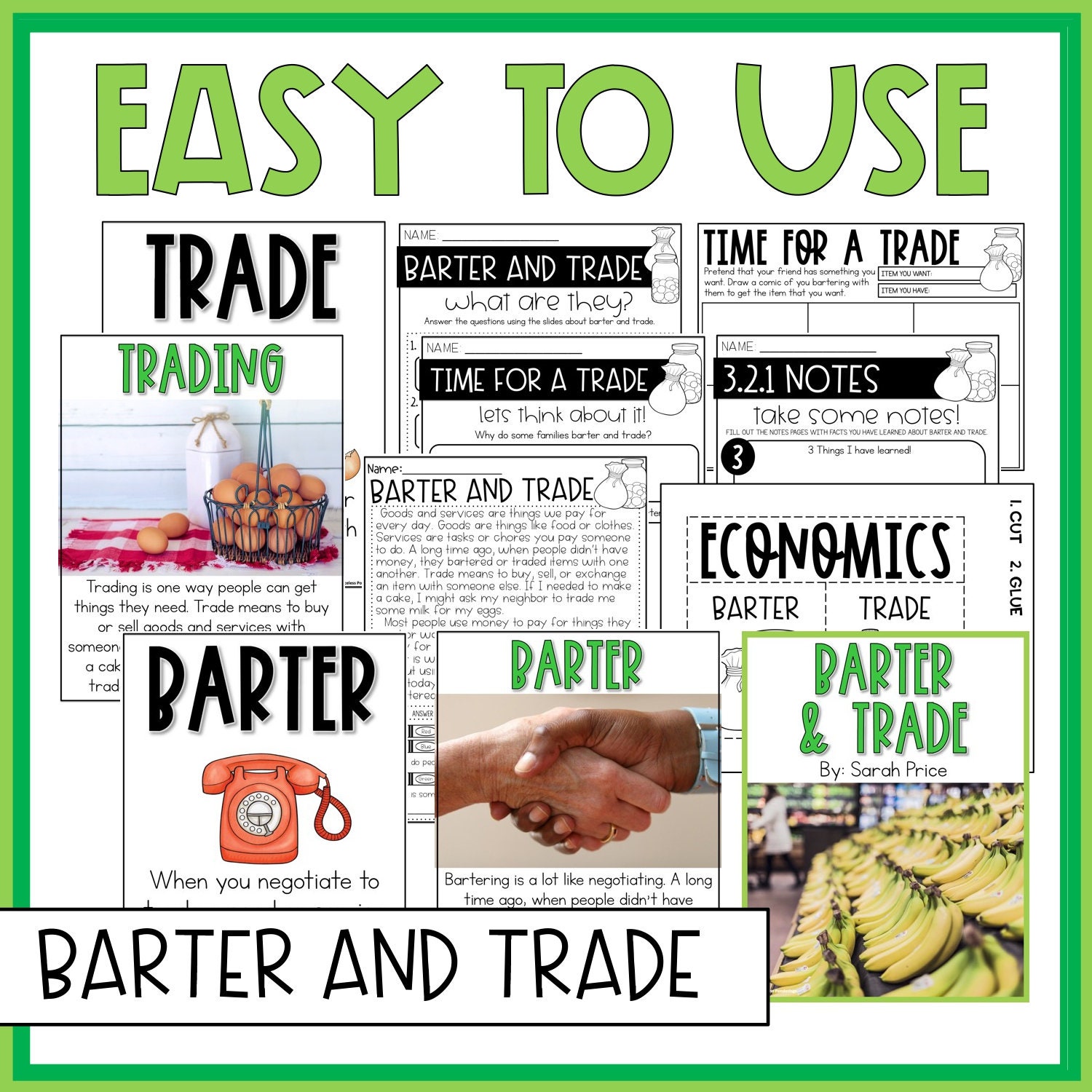 2nd Grade Social Studies Worksheets Economics for Kids Barter & Trade ...