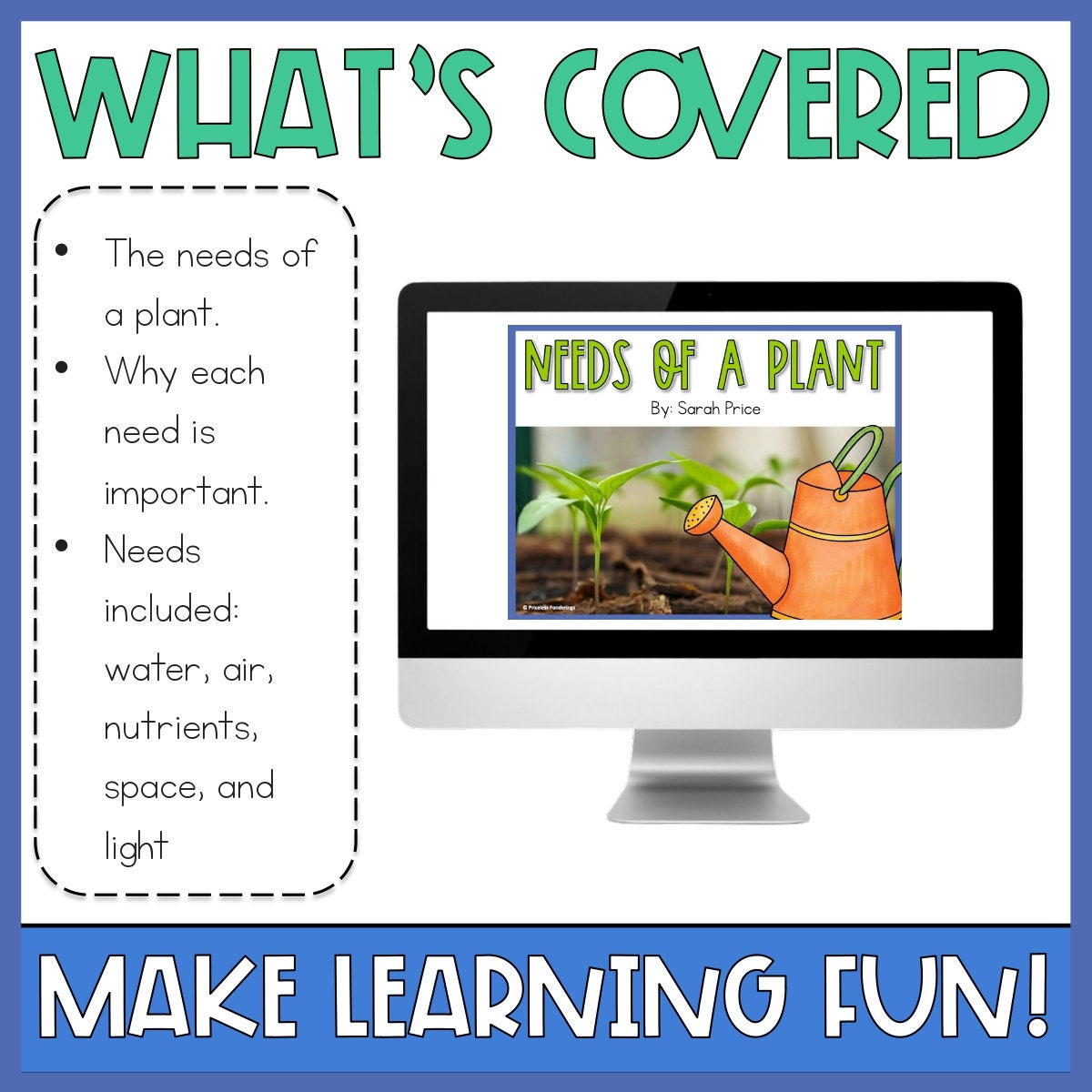 Needs of a Plant Digital Activities 2nd 3rd Grade Life Science Lessons ...