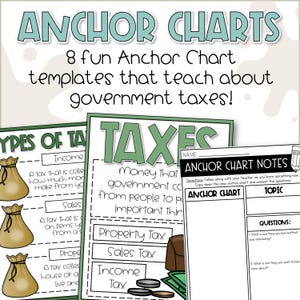 Taxes Activities for Elementary | Government Activities | Social ...