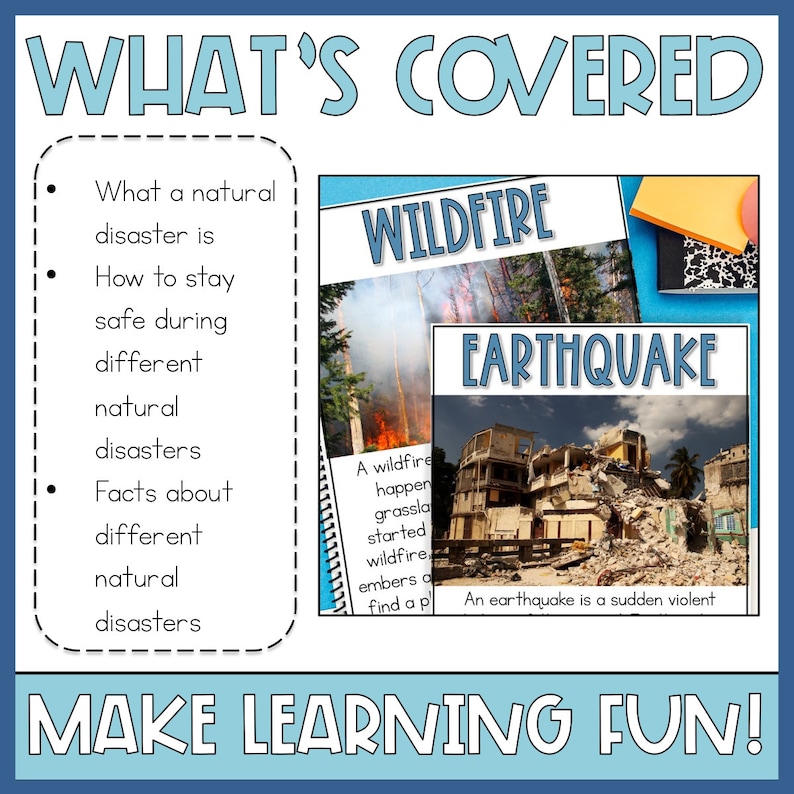 Natural Disasters Unit With Lesson Plans, Worksheets and Activities ...