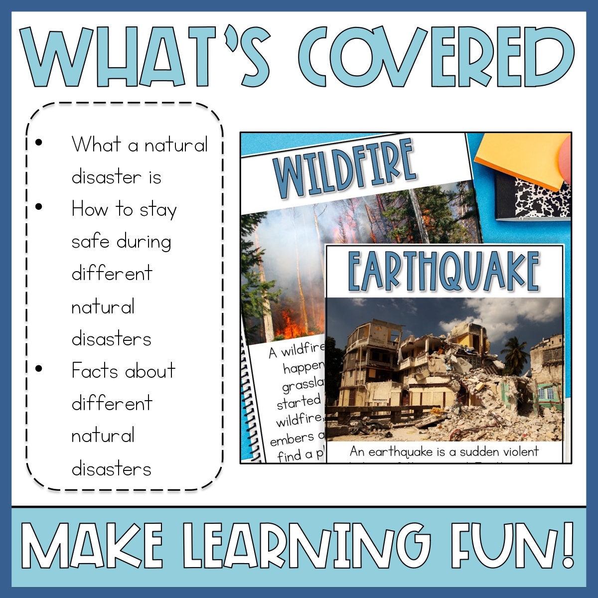 Natural Disasters Unit With Lesson Plans, Worksheets and Activities ...