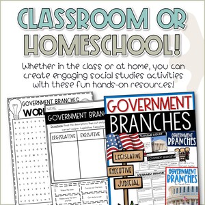 3 Branches of Government Activities 2nd Grade Social Studies Worksheets ...