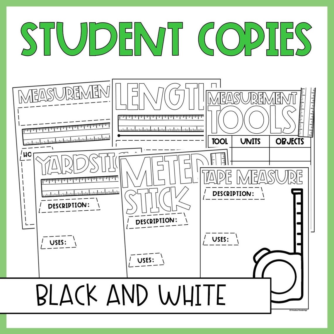 Measurement Length Anchor Charts and Nonstandard and Standard Posters ...