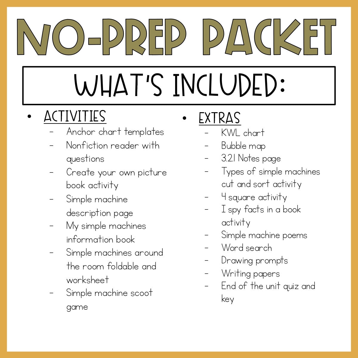 2nd and 3rd Grade Science Unit - Simple Machines Lessons, Activities ...