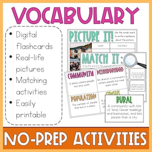 Types of Communities Digital Activities - 2nd 3rd Grade Geography ...