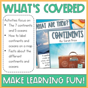 Continents and Oceans Activities | Teaching the 7 Continents and 5 ...