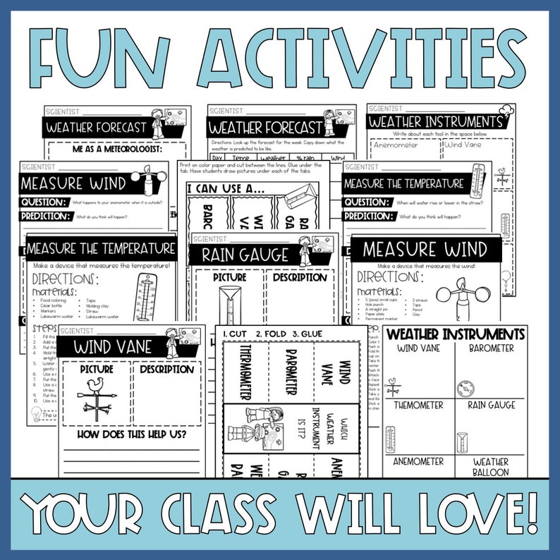 Weather Tools and Forecasting Lessons & Activities - 2nd and 3rd Grade ...
