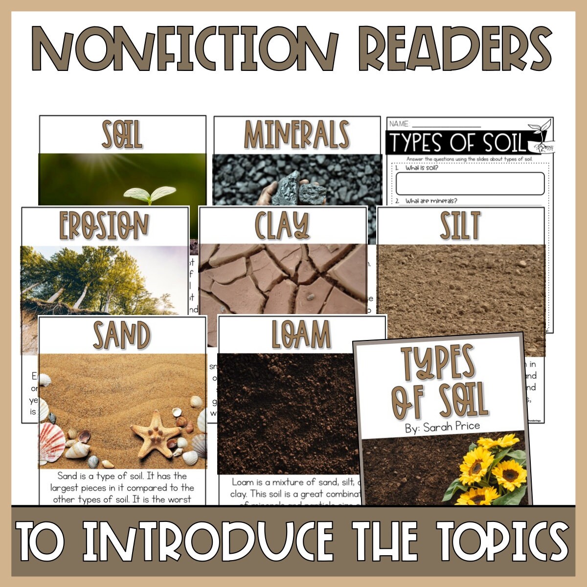 2nd and 3rd Grade Earth Science Worksheets - Types of Soil Activities ...