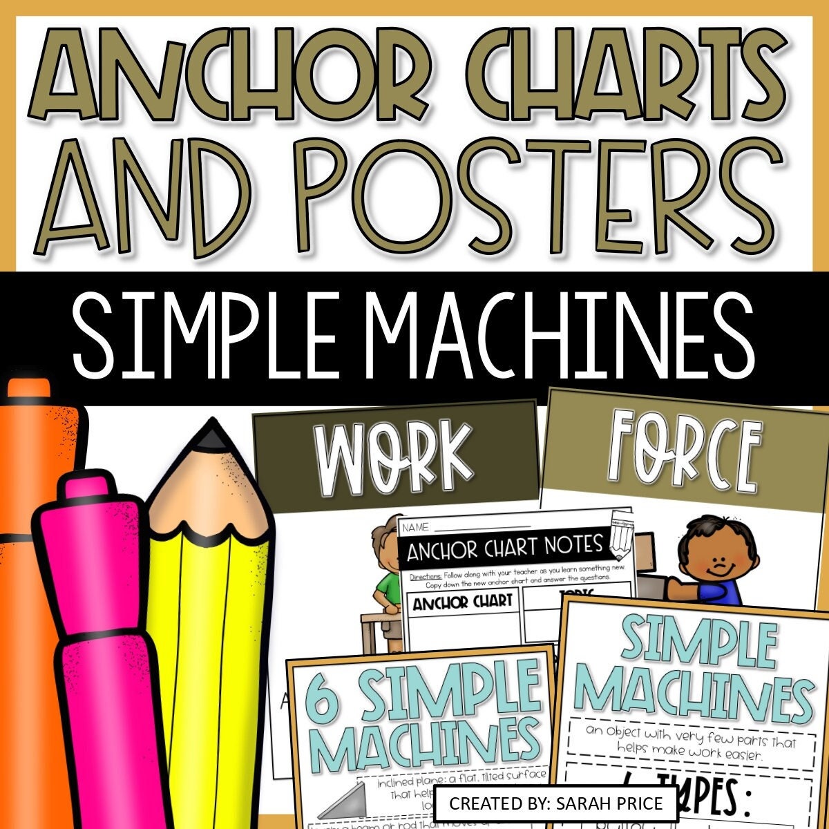 2nd & 3rd Grade Science Posters Simple Machines Anchor Charts - Etsy